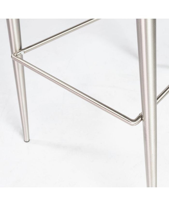 Euro Style Blair-C Counter Stool with Brushed Stainless Steel Legs - Macy's
