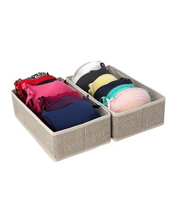 Simplify 2 Pack Medium Rectangular Compartment Drawer Organizer in Faux ...