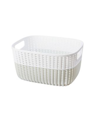 Simplify 2-Tone Decorative Small Storage Basket - Macy's