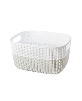 Simplify 2-Tone Decorative Small Storage Basket - Macy's