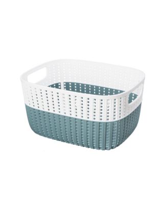 Simplify 2-Tone Decorative Large Storage Basket in Marine - Macy's