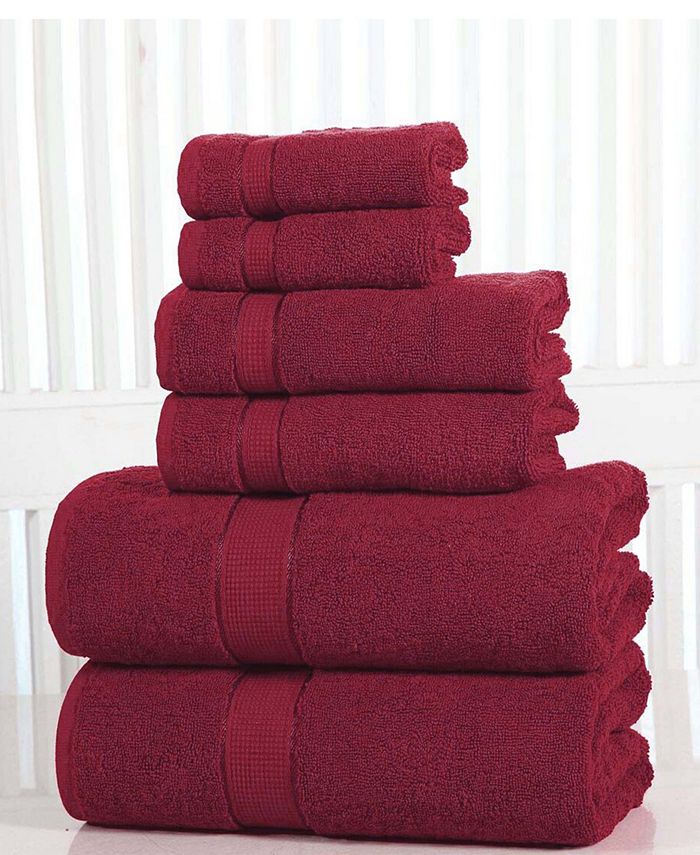 Elegance Spa Spa Luxurious Cotton 6 piece Towel Set - Macy's