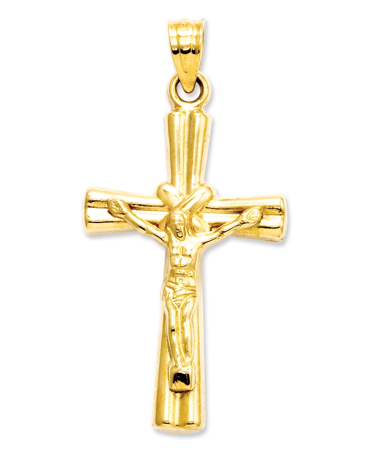 Click here for 14k Gold Charm  Reversible Crucifix Cross Charm prices