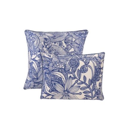 Valentina 2-Piece Flowers and Doodles Decorative Pillow Set - Macy's