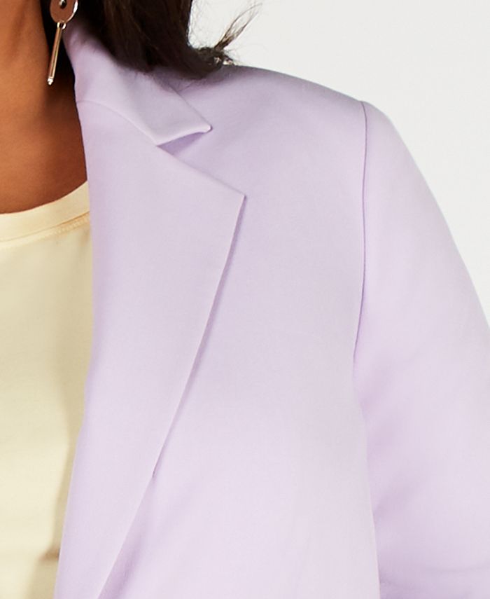 Bar III Plus Size One-Button Jacket, Created for Macy's - Macy's