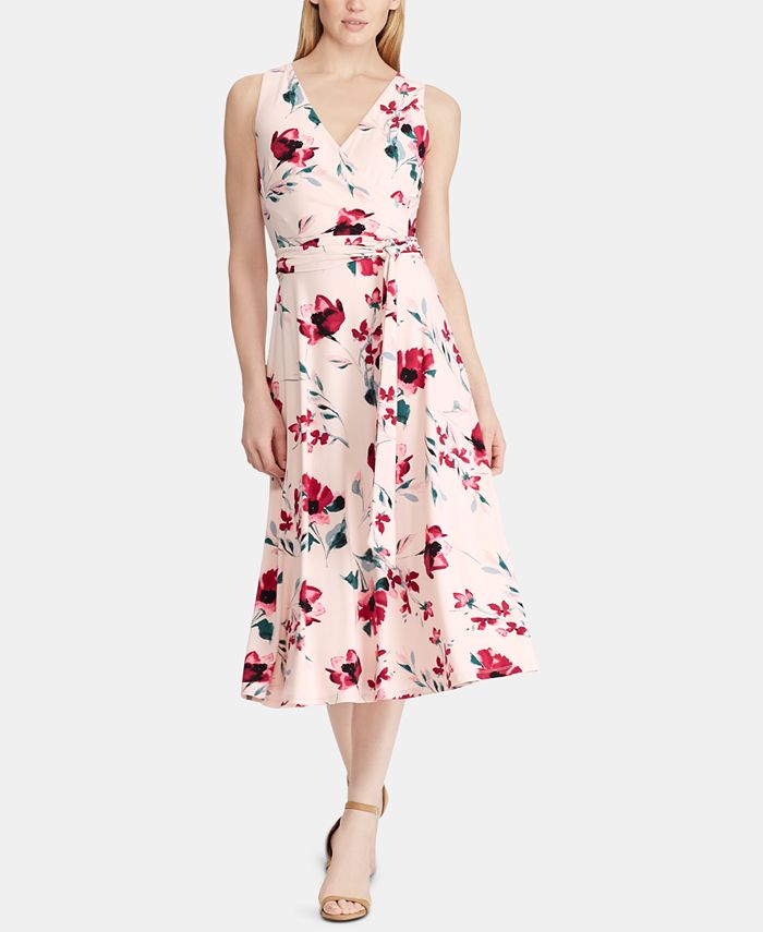 Lauren Ralph Lauren Petite Floral-Print Midi Dress - Macy's