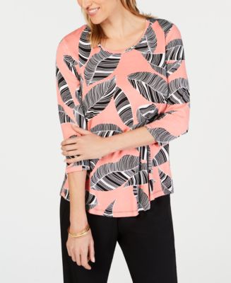 JM Collection Printed T-Shirt, Created for Macy's - Macy's