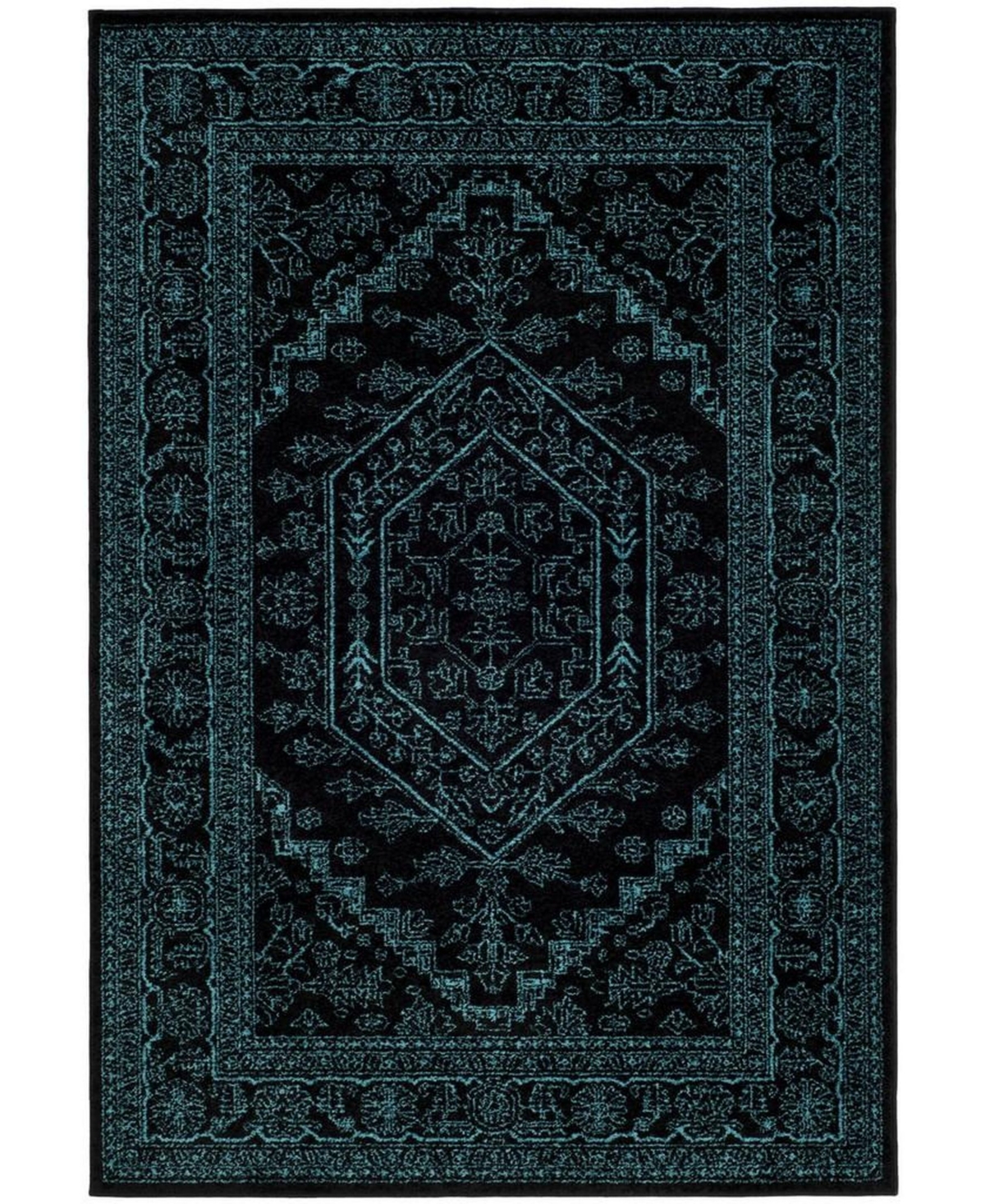 Click here for Safavieh Adirondack 108 Black and Teal 51 x 76 Are... prices
