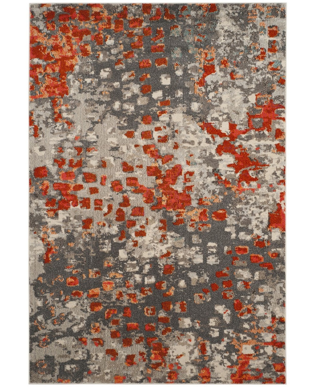 Click here for Safavieh Monaco MNC225 51 x 77 Area Rug - Grey/Ora... prices