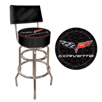 Corvette C6 Padded Bar Stool with Back - Macy's