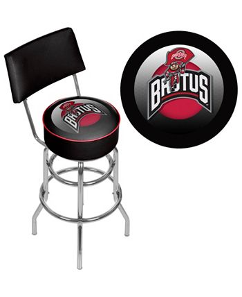 Trademark Global Ohio State Brutus Dash Padded Bar Stool with Back - Macy's