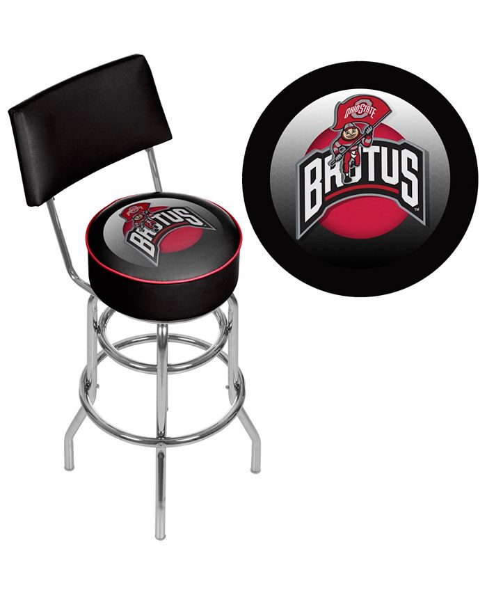 Trademark Global Ohio State Brutus Dash Padded Bar Stool with Back - Macy's