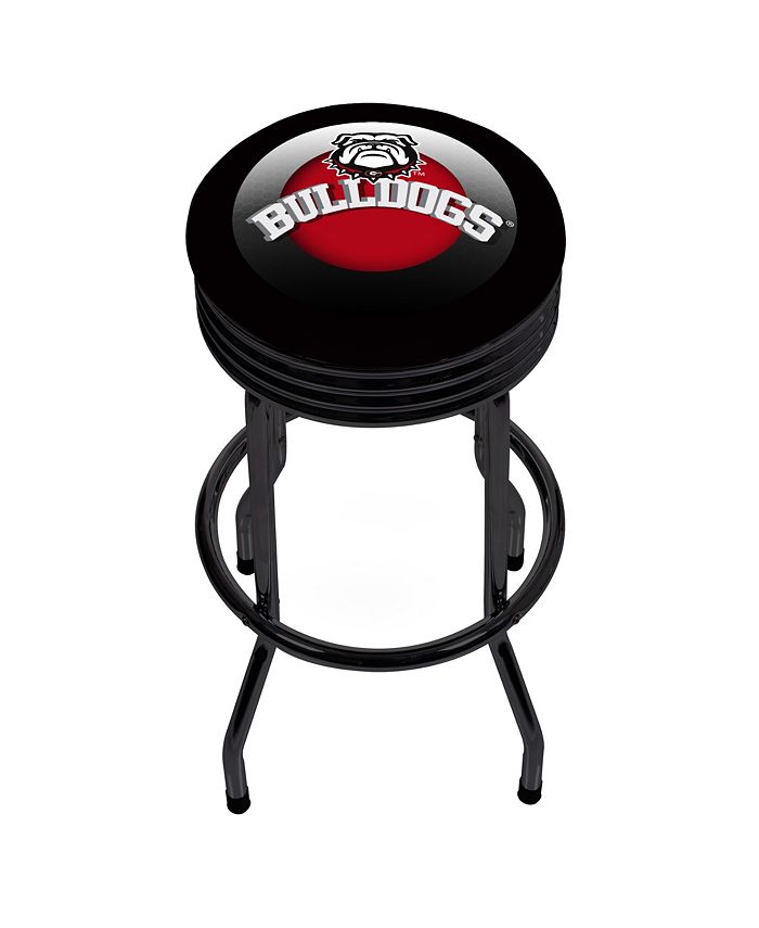 Trademark Global University of Georgia Black Ribbed Bar Stool ...