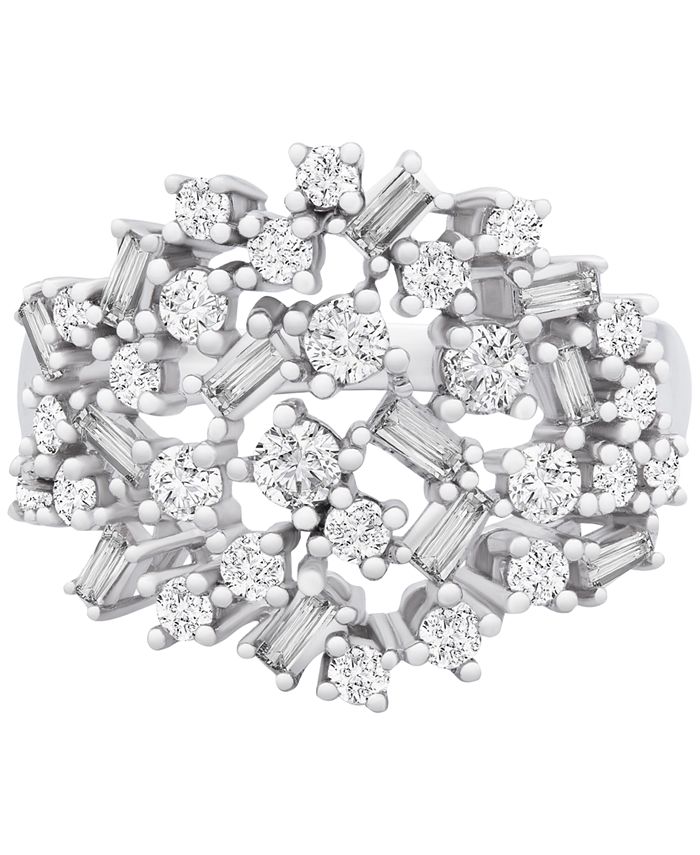 Wrapped in Love Diamond Scatter Cluster Ring (1 ct. t.w.) in 14k White ...