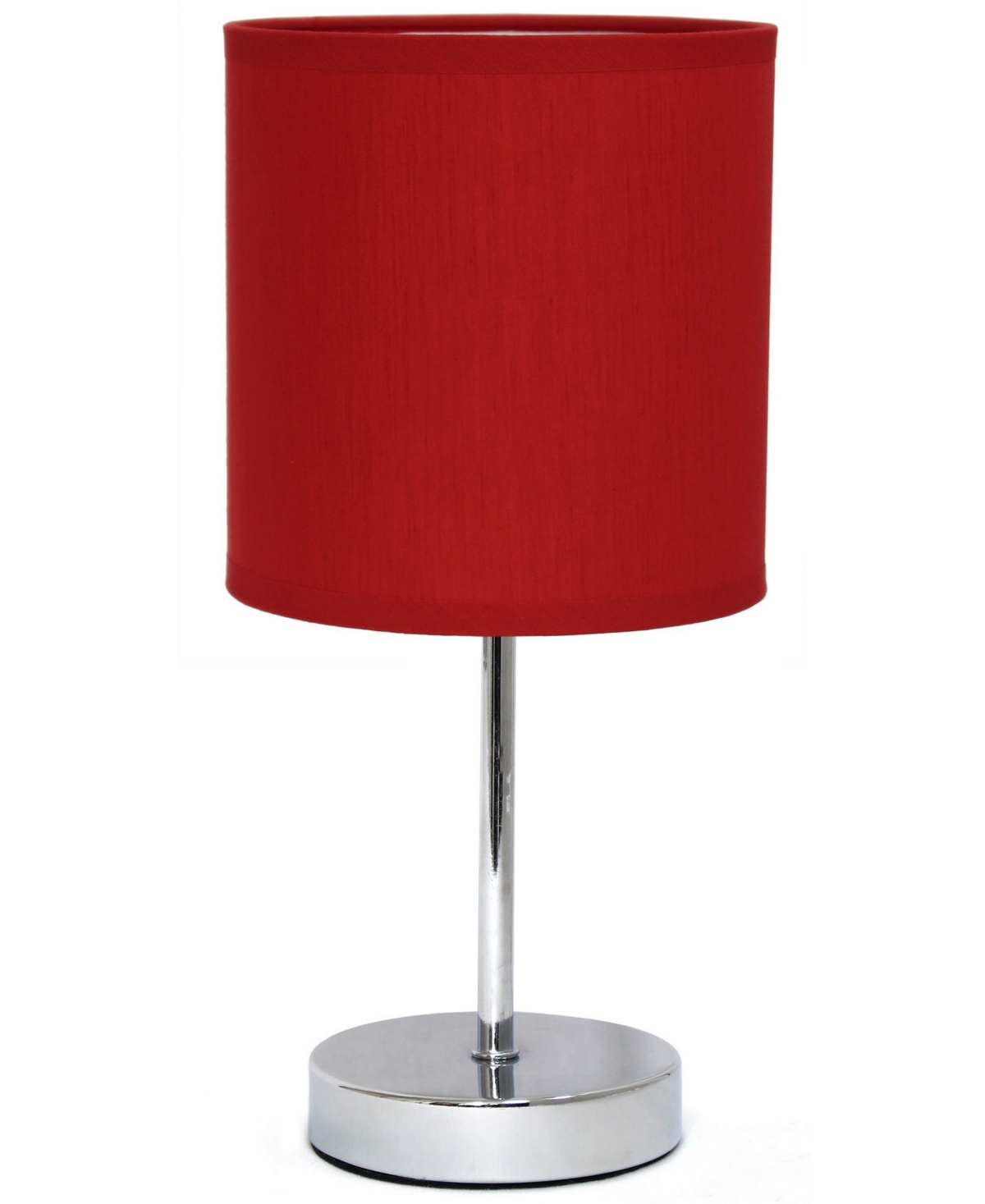 Click here for Simple Designs Chrome Mini Basic Table Lamp with F... prices