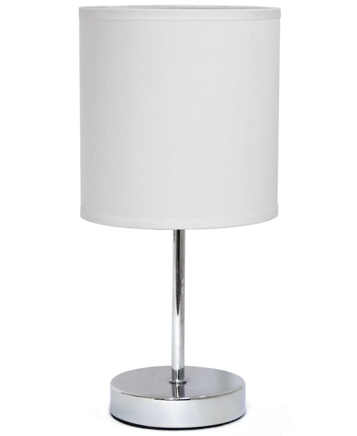 Click here for Simple Designs Chrome Mini Basic Table Lamp with F... prices