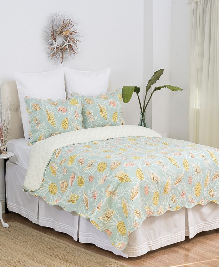C&F Home St. Martin Blue Full Queen 3 Piece Quilt Set - Macy's