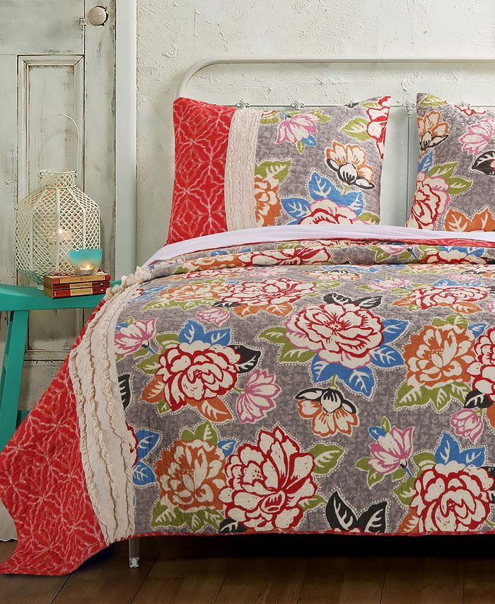 Greenland Home Fashions Gypsy Quilt Set, 3-Piece Full - Queen - Macy's
