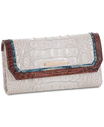 Brahmin Soft Pearl Presley Embossed Leather Checkbook Wallet - Macy's