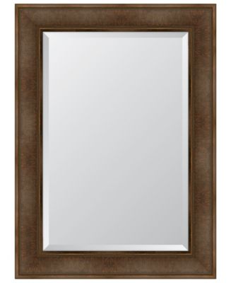 Melissa Van Hise Dark Walnut Framed Mirror - 33" x 45" x 2" - Macy's