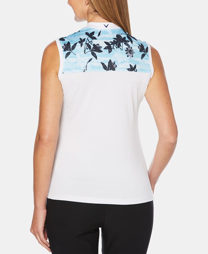 Callaway Printed Colorblocked Sleeveless Golf Top - Macy's