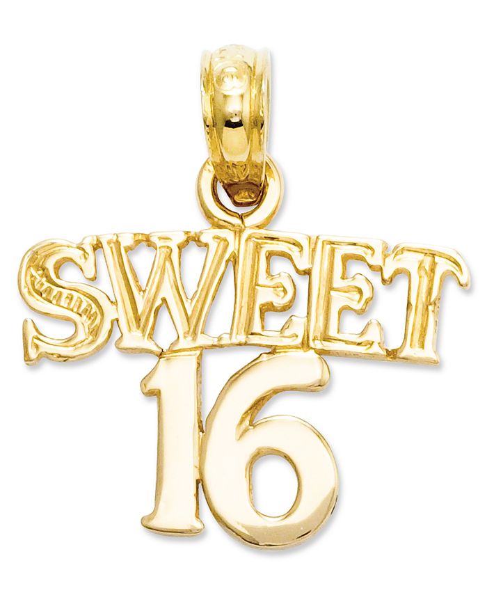 Macy's 14k Gold Charm, Sweet 16 Charm - Macy's