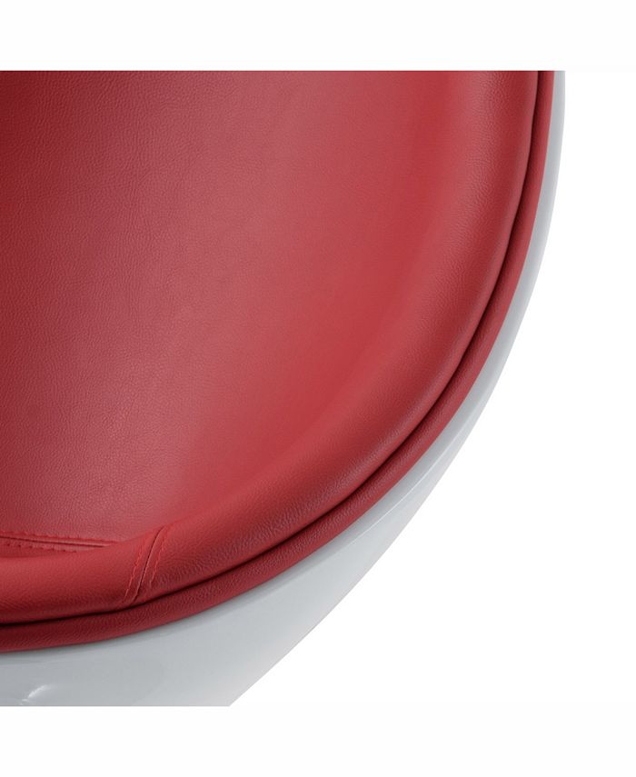 CorLiving Modern Bonded Leather Adjustable Height Ellipse Chair - Macy's