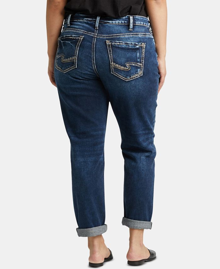 Silver Jeans Co. Plus Size Boyfriend Jeans - Macy's