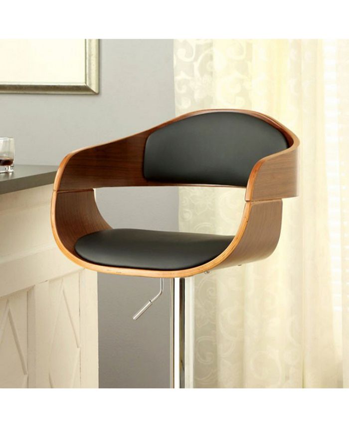 Benzara Contemporary Style Bar Chair with & Bent Wood - Macy's