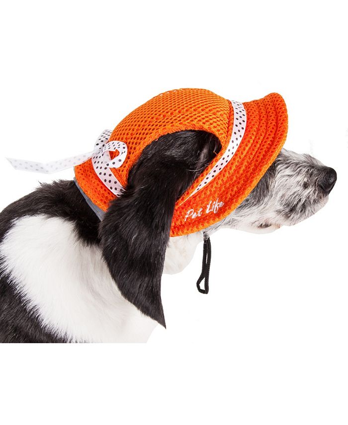 Pet Life 'Sea Spot Sun' UV Protectant Adjustable Mesh Brimmed Dog Hat ...