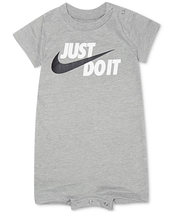 Nike Baby Boys Logo-Print Cotton Romper - Macy's