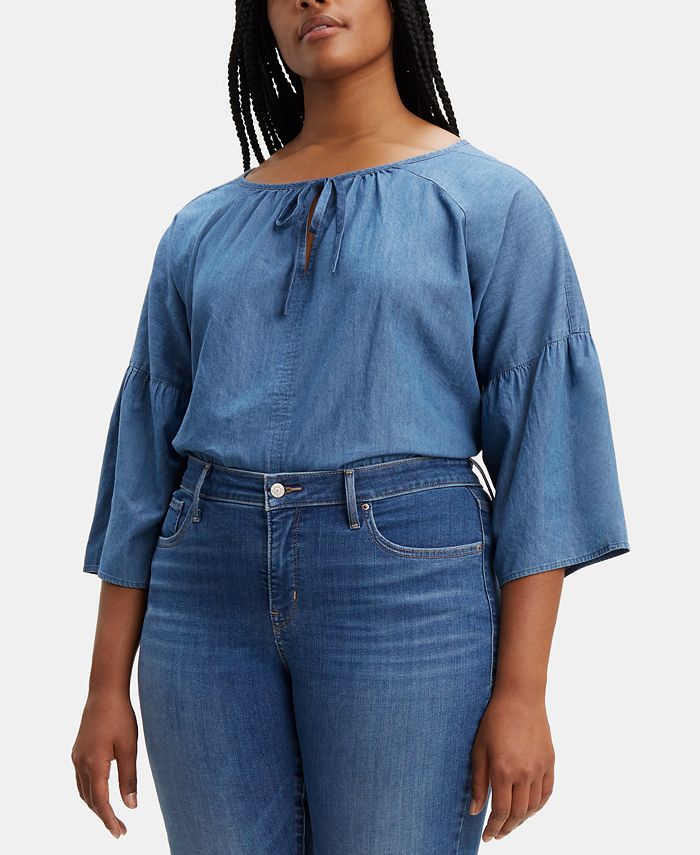 Levi's Plus Size Denim Meadow Top - Macy's