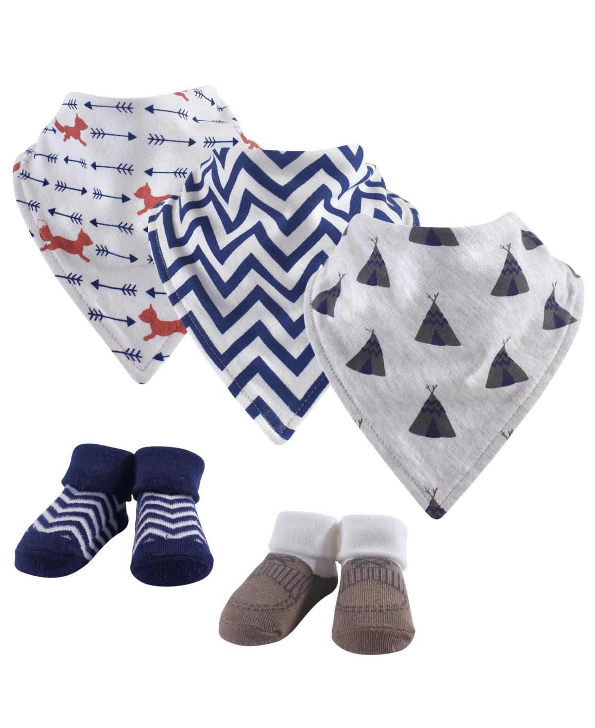 Click here for Hudson Baby Baby Boys Soft Cotton Bib and Sock Pai... prices