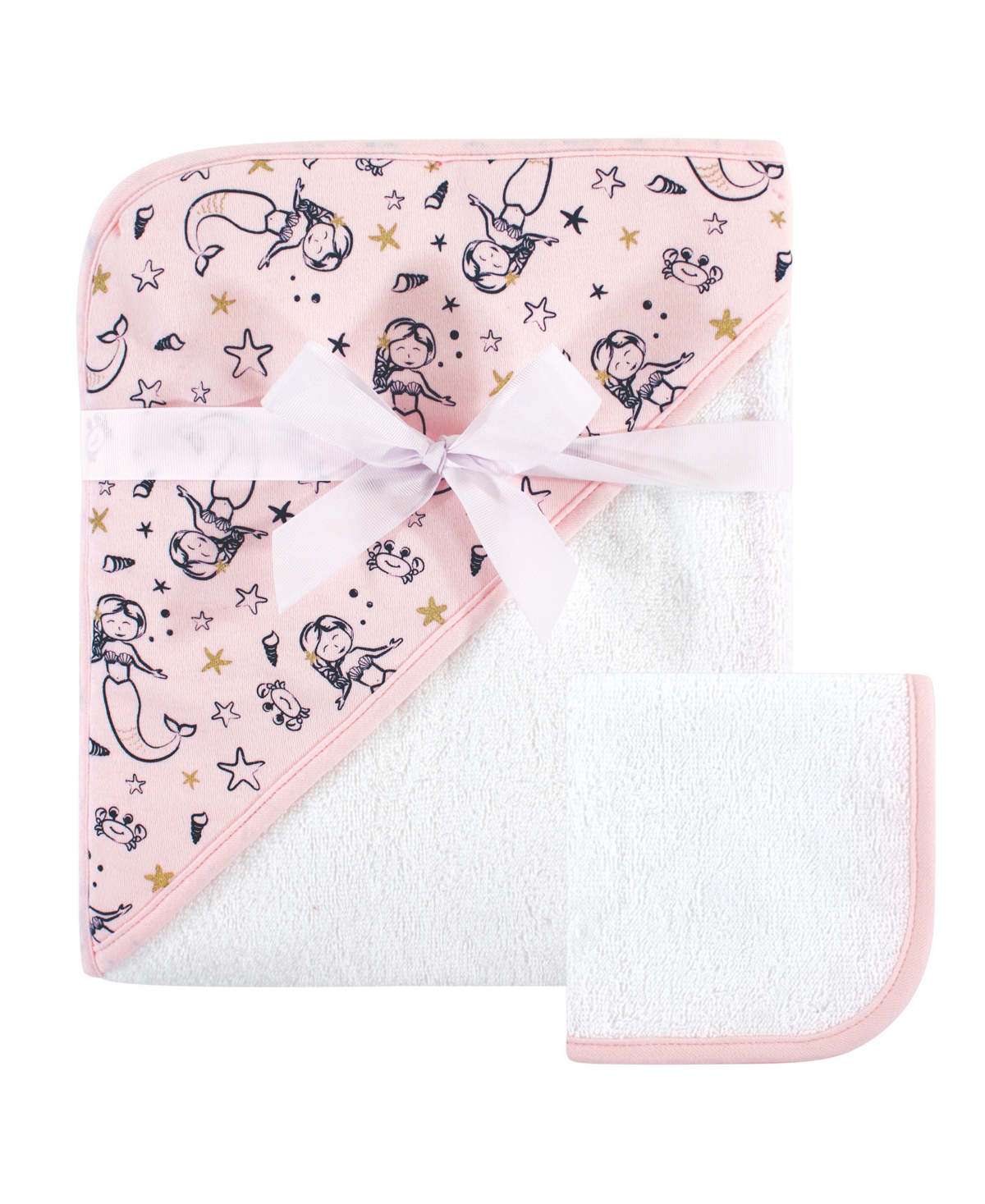 Click here for Hudson Baby Girls Cotton Hooded Towel and Washclot... prices