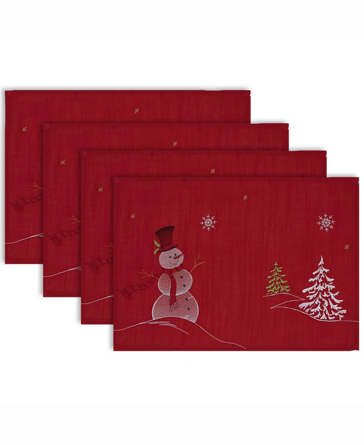 Click here for Design Imports Embroidered Snowman Placemat  Set o... prices