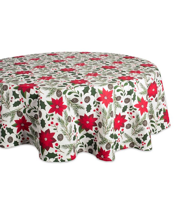 Design Imports Woodland Christmas Tablecloth 70" Round - Macy's