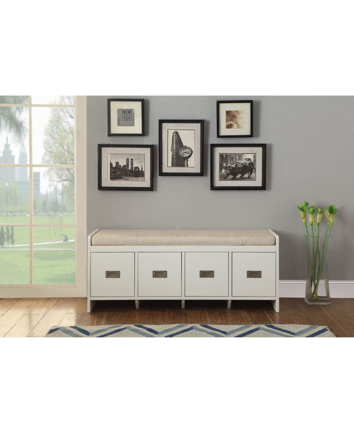 Click here for Berci Bench with Storage - Beige prices