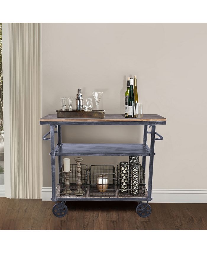 Armen Living Reign Kitchen Cart, Quick Ship - Macy's