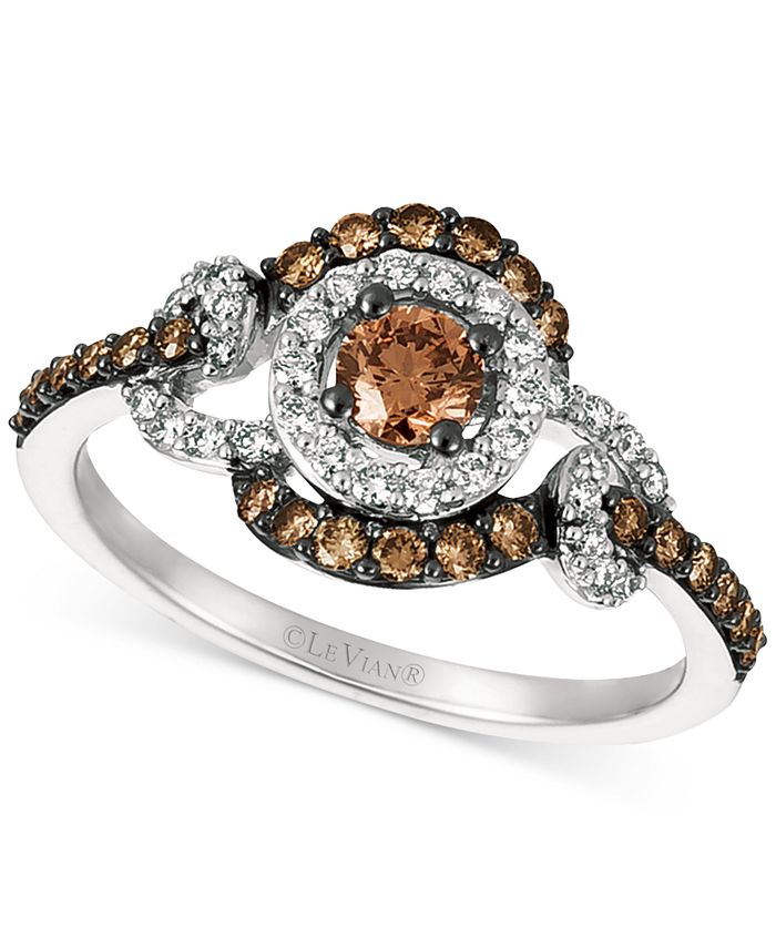 Le Vian Chocolatier® Chocolate™ & Vanilla™ Diamond Ring (3/4 ct. t.w ...