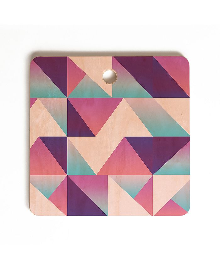 Deny Designs Geo Holo Square Cutting Board - Macy's