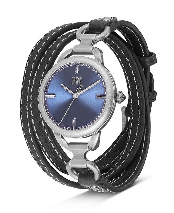 Frye Ladies' Ilana Black Leather Triple Wrap Watch & Reviews - Watches ...