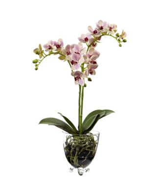 Nearly Natural Raspberry Orchid Elegance Arrangement - Macy's
