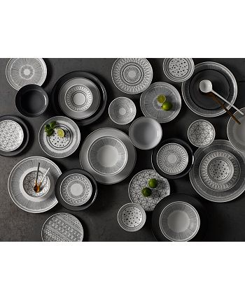 ED Ellen Degeneres Crafted by Royal Doulton Charcoal Grey 8" Plates ...