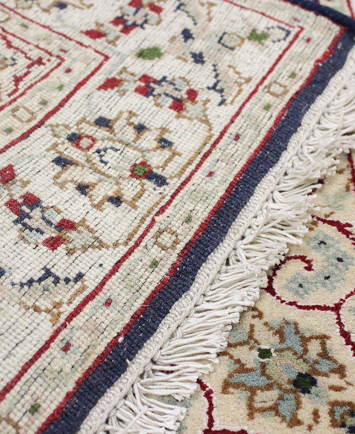 BB Rugs Fine Indo Nain 628746 Blue/Ivory 2'8" x 10' Runner Area Rug ...