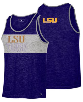 Champion Men's LSU Tigers Colorblocked Tank - Macy's