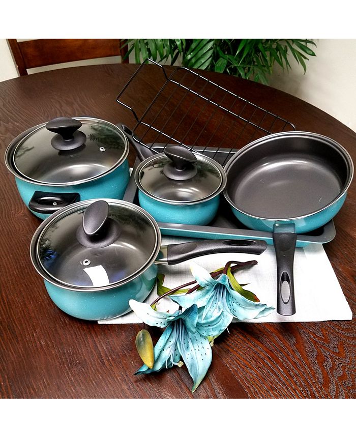 Gibson Sunbeam Kelfield 9 Piece Cookware Set - Macy's