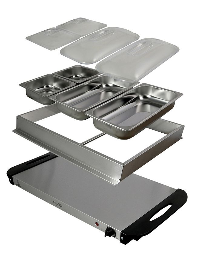 MegaChef Buffet Server, Food Warmer with 4 Removable Sectional Trays ...