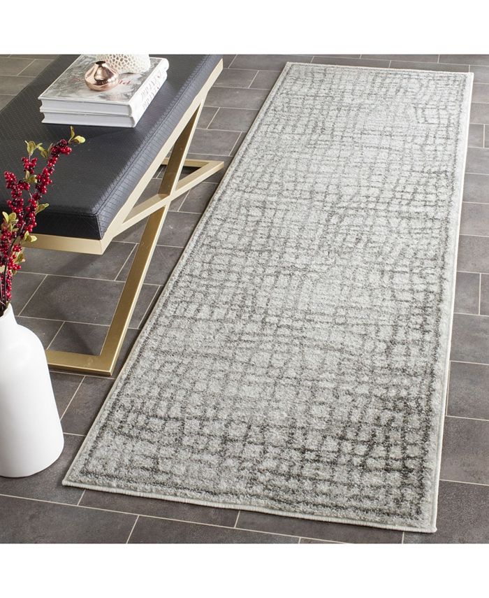 Safavieh Adirondack Silver and Ivory 2'6" x 8' Area Rug - Macy's