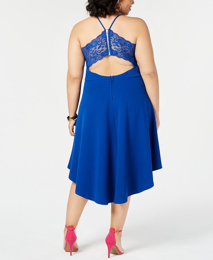 B Darlin Trendy Plus Size Racerback High-Low Dress, Created for Macy's ...