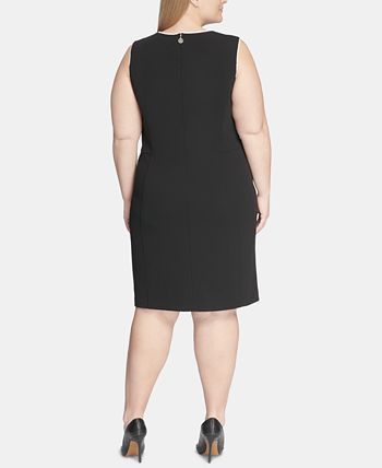 Tommy Hilfiger Plus Size Contrast-Trim Sheath Dress - Macy's